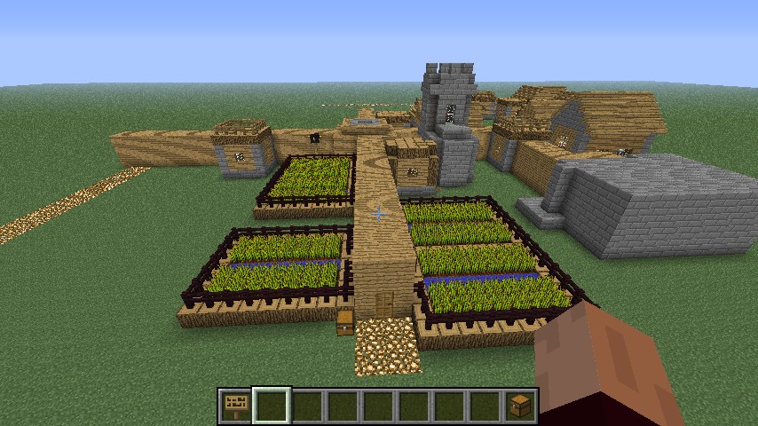 the true NPC village of 1.1 superflat! Minecraft Map