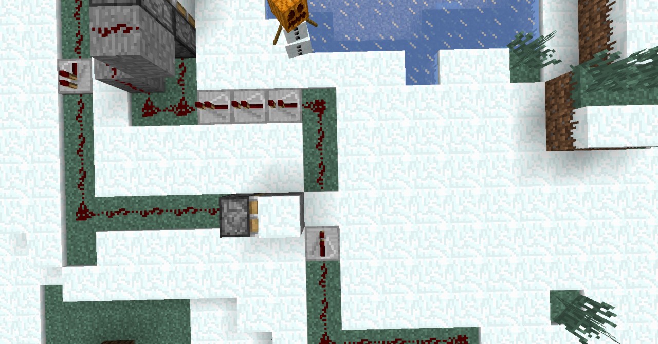 The semi-auto snow golem machine Minecraft Map