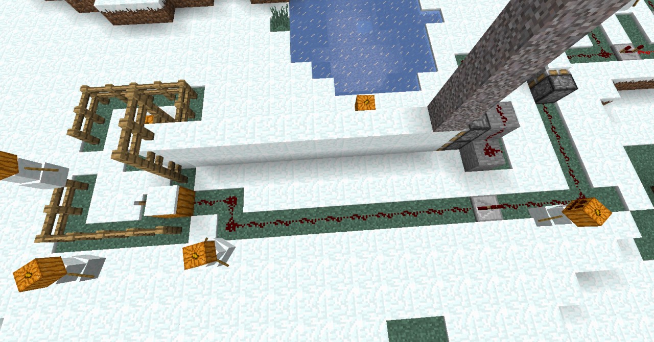 The semi-auto snow golem machine Minecraft Map