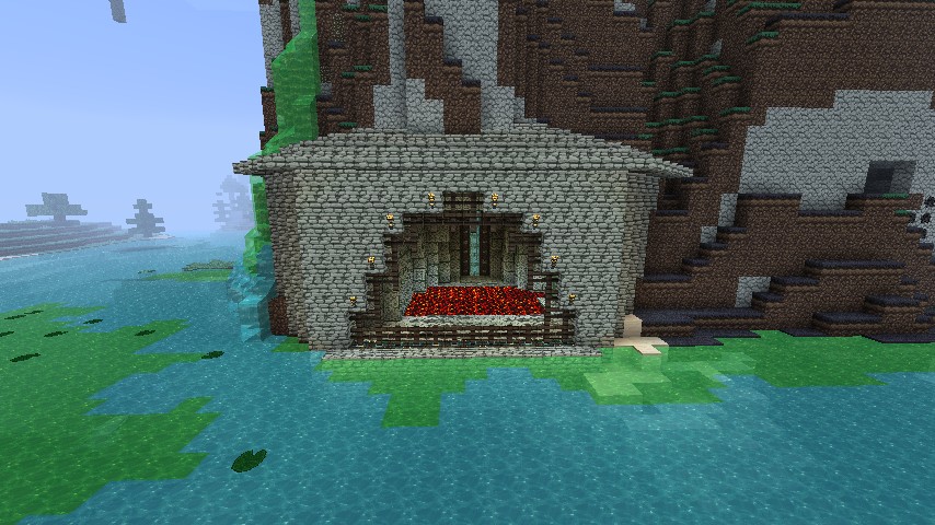 Secret Cave Base [Piston Accessories] Minecraft Map