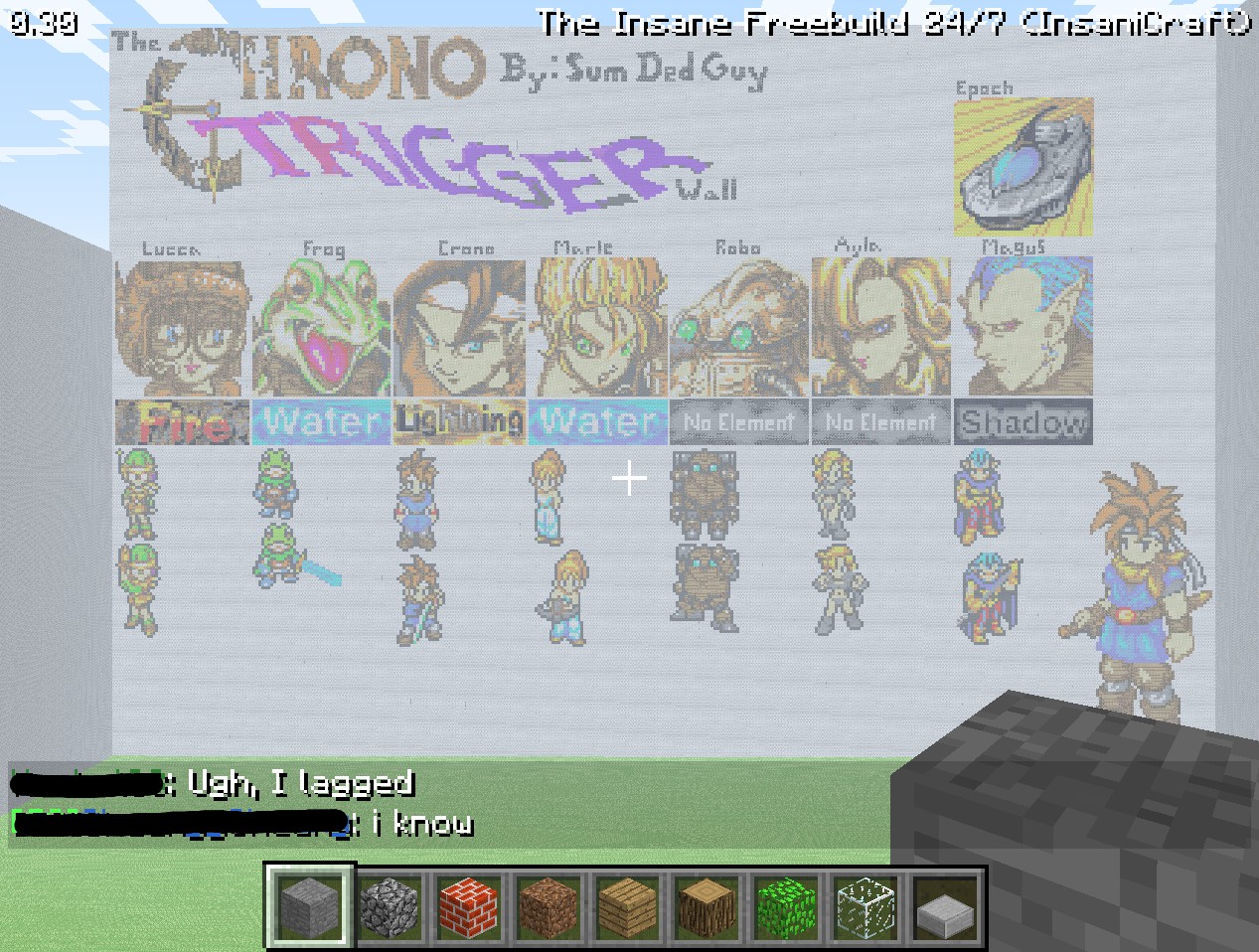 Chrono Trigger Pixel Art Wall Minecraft Map