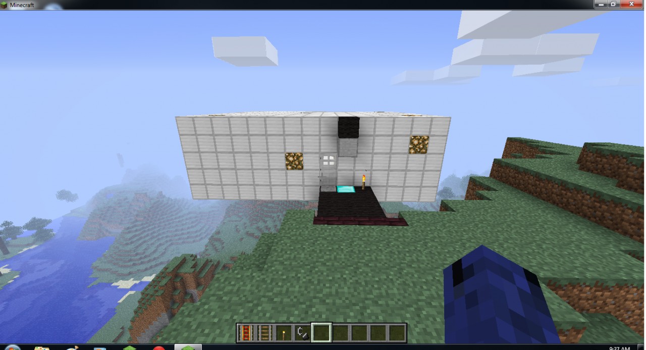 Iron house and railway dock Minecraft Map