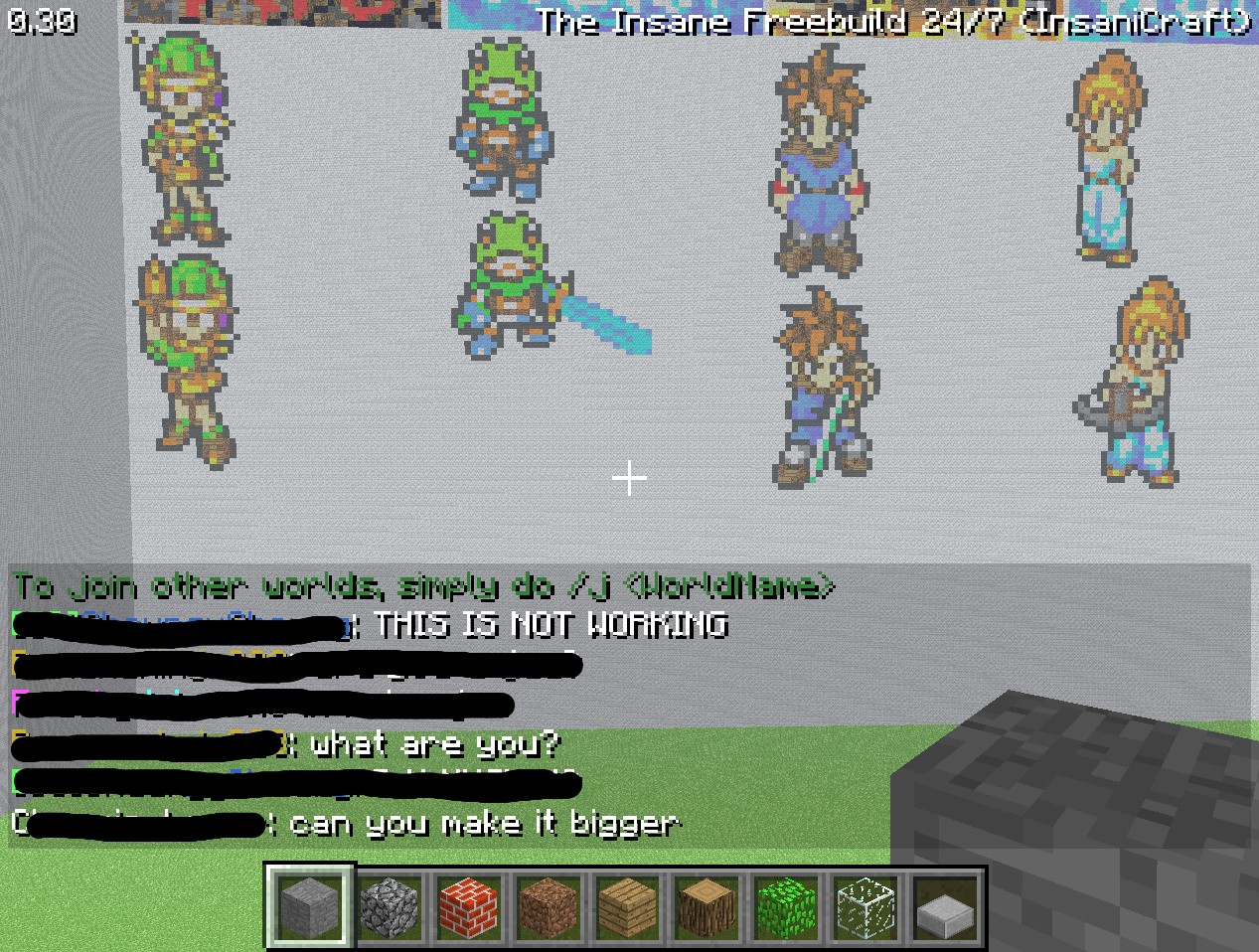 Chrono Trigger Pixel Art Wall Minecraft Map