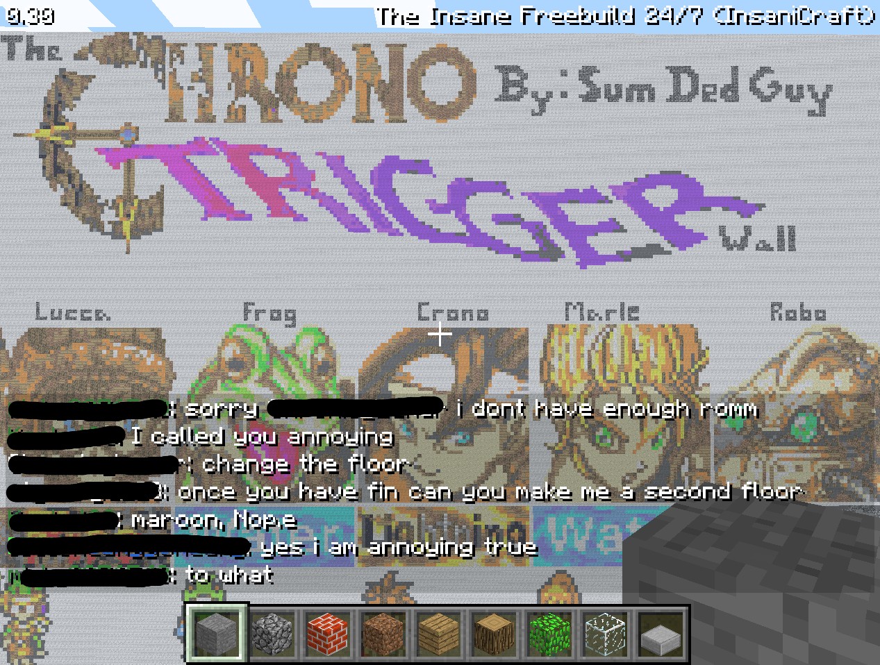 Chrono Trigger Pixel Art Wall Minecraft Map