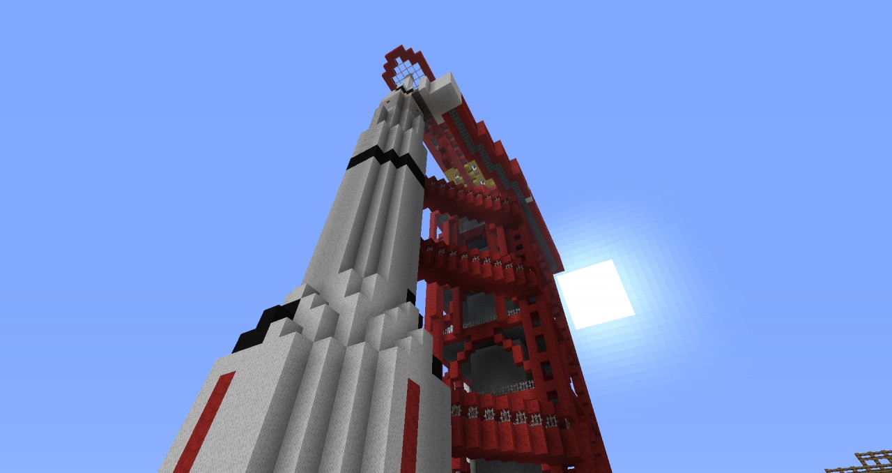 Saturn V Rocket | 1:1 Scale (With Launchpad) Minecraft Map