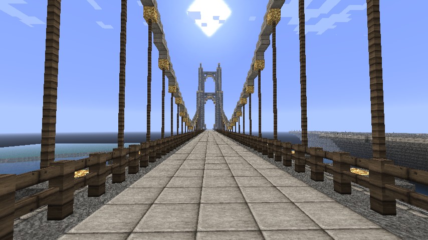 Heaven's Gate Bridge (Suspension Bridge) Minecraft Map