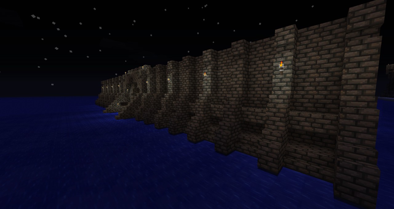 Gothic single gate keep wall Minecraft Map