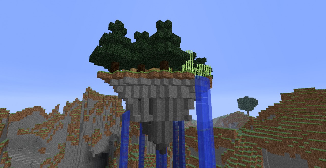 my first floating island house Minecraft Map