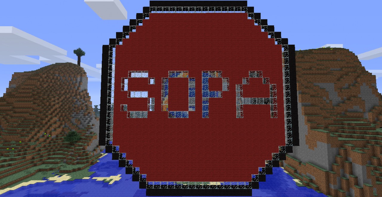 Say NO to SOPA! Minecraft Map