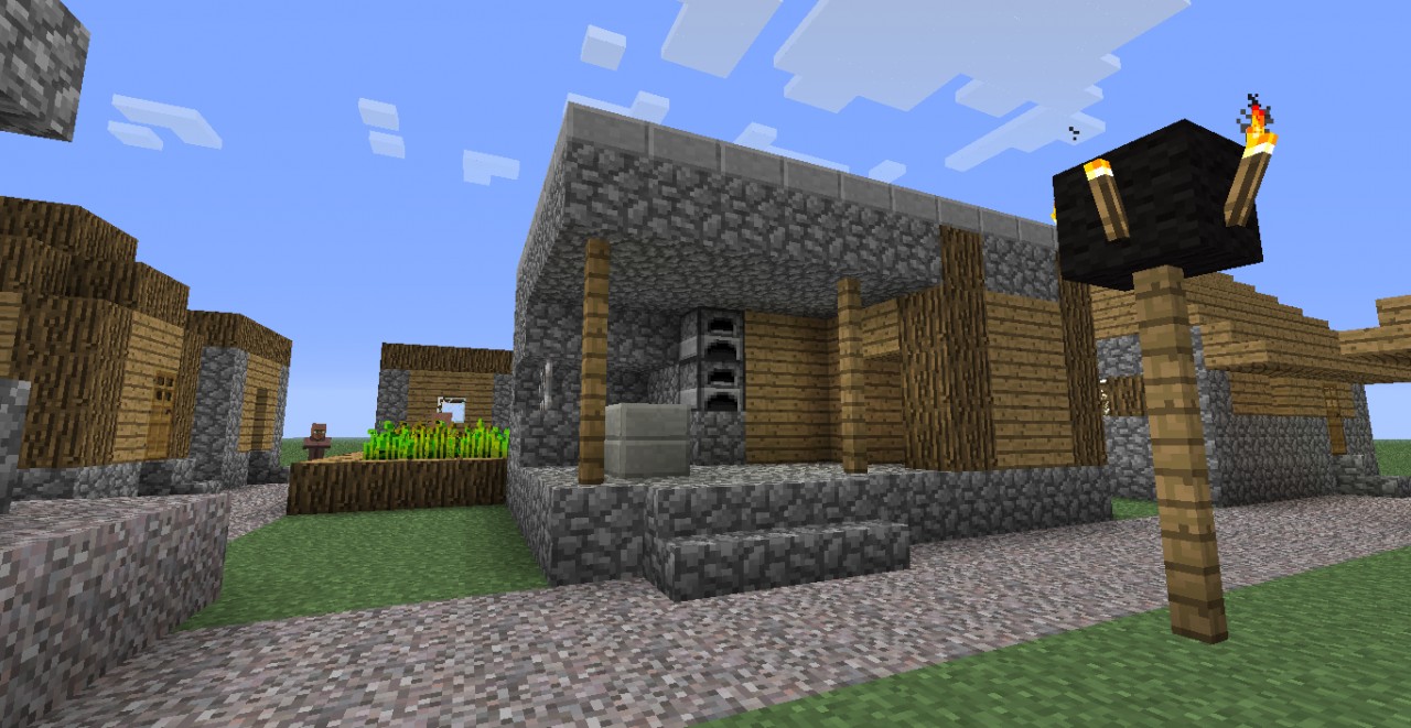 Spawn at NPC Village - Read description before using seed! Minecraft Map