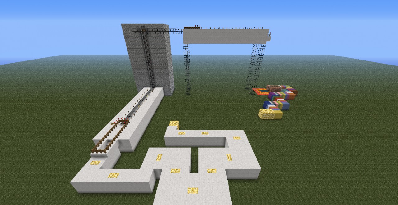 Piston Elevators Horizontal and Vertical Minecraft Map