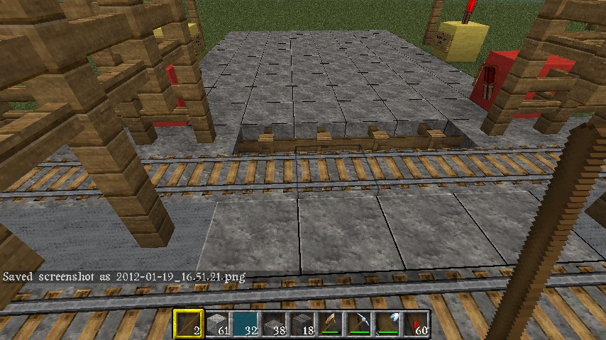 Minecraft railroad crossing for MRT Minecraft Map