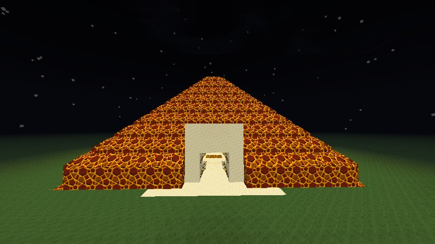 Sand Pyramid with lava Minecraft Map