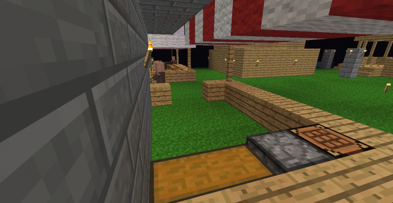 flat grass castle Minecraft Map