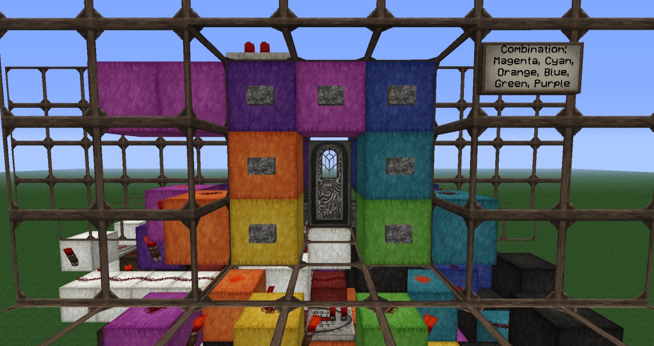 Compact Order Sensitive Combination Lock Minecraft Map