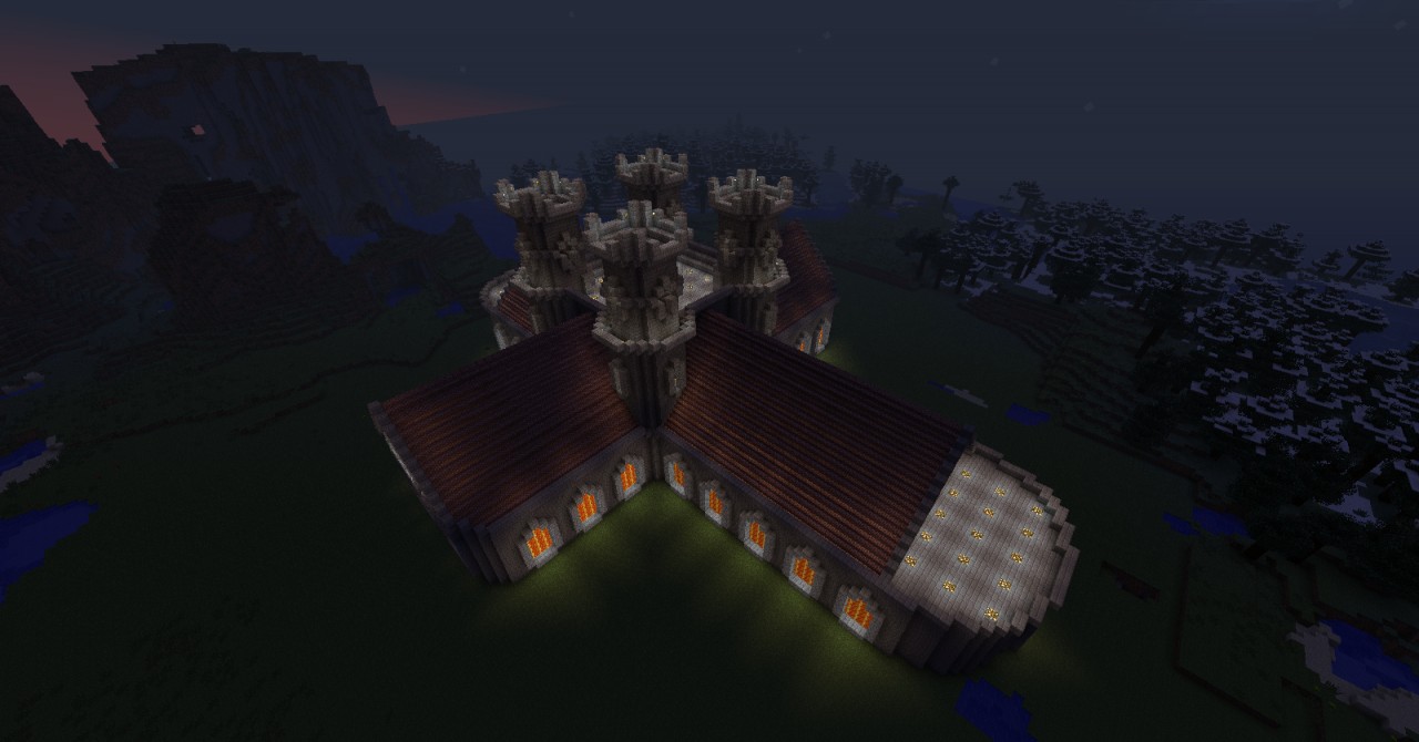 giant project castle/library Minecraft Map