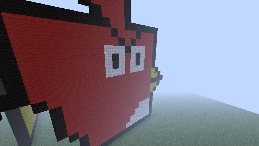 Red bird from Angry Birds Minecraft Map