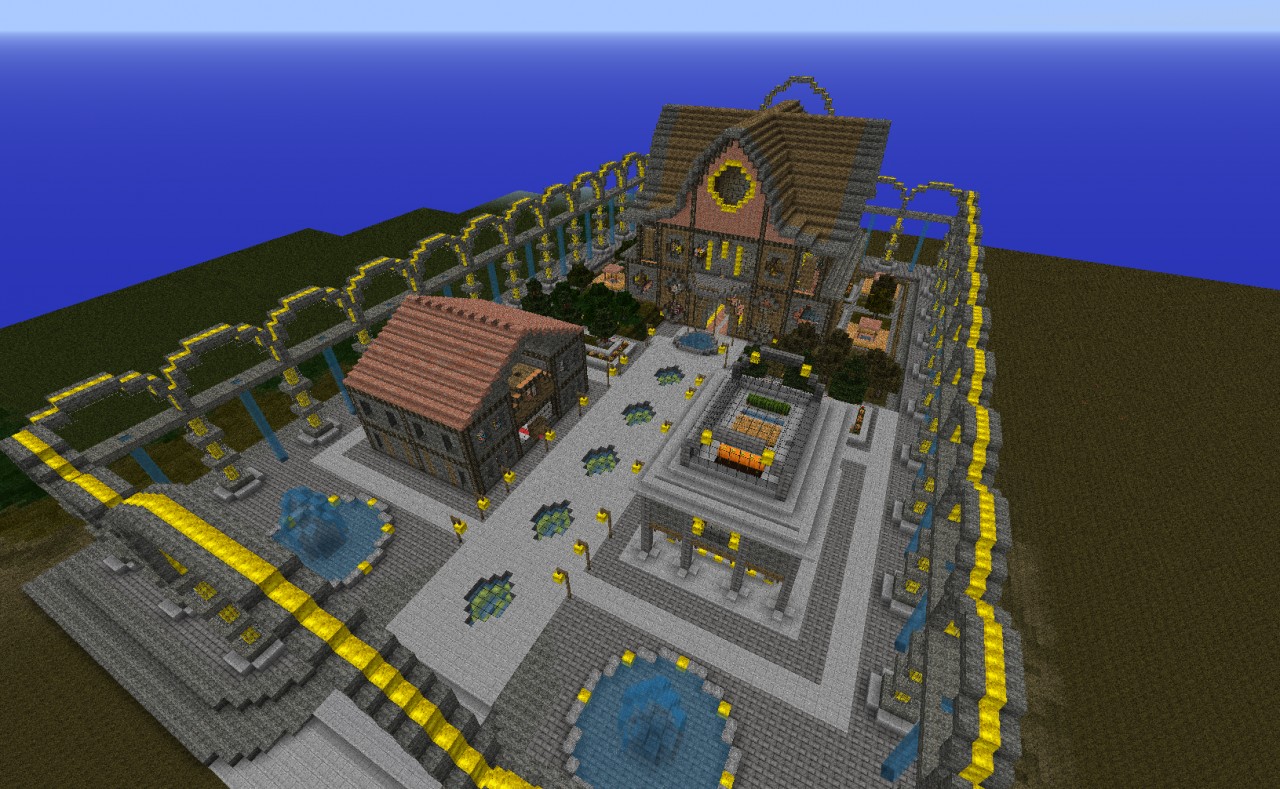 Beautiful Manor With Courtyard (FINISHED) Minecraft Map