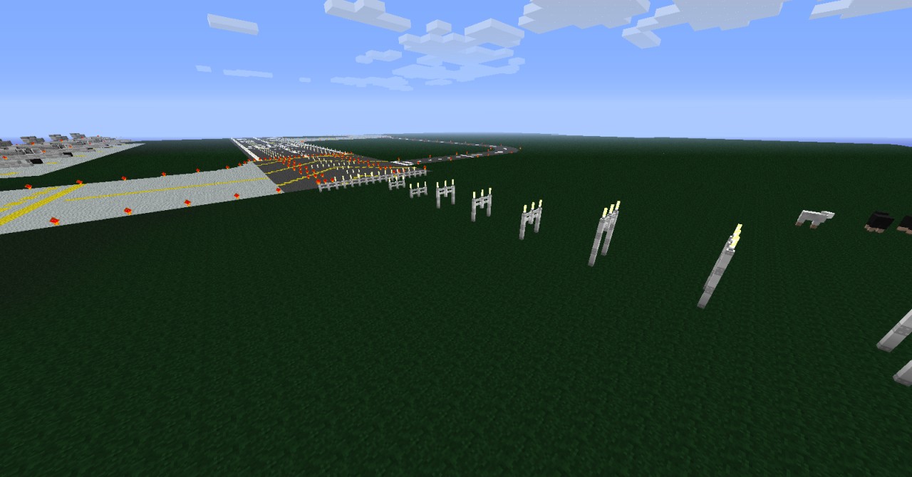 Runway w/ numbers 09 & 27 - schematic Minecraft Map