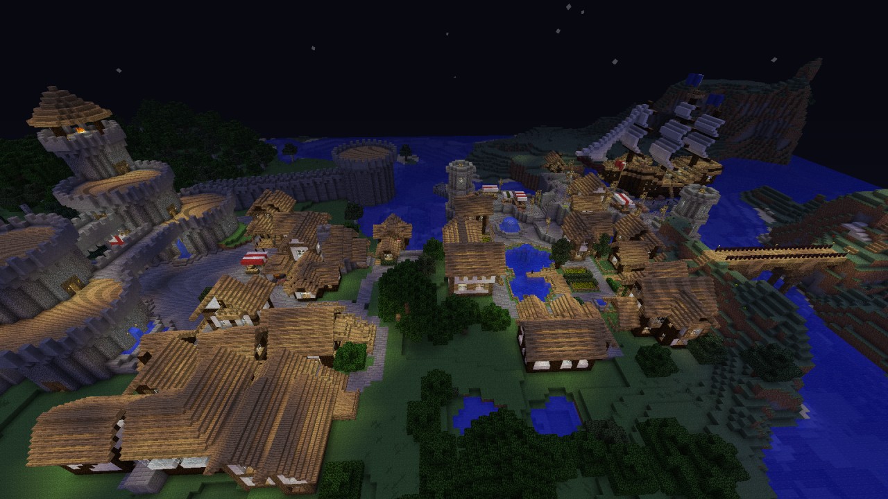 Medieval town Minecraft Map