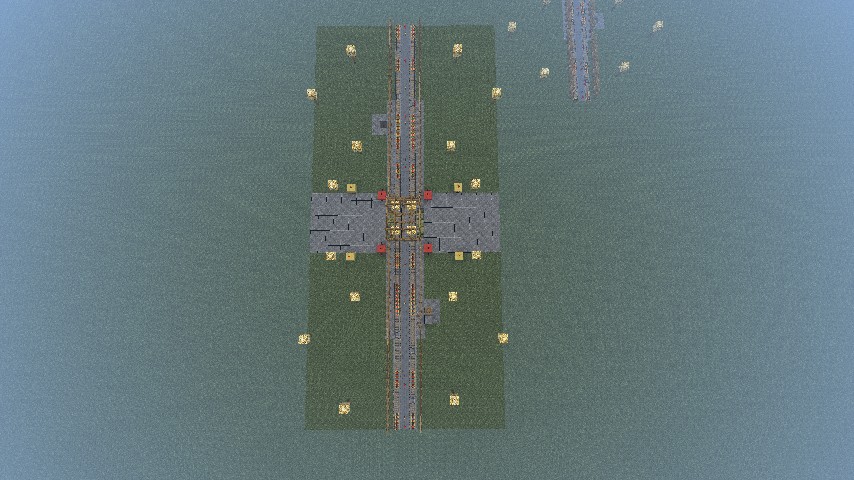 Minecraft railroad crossing for MRT Minecraft Map