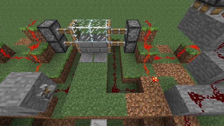Piston Doors with inside locking system Minecraft Map