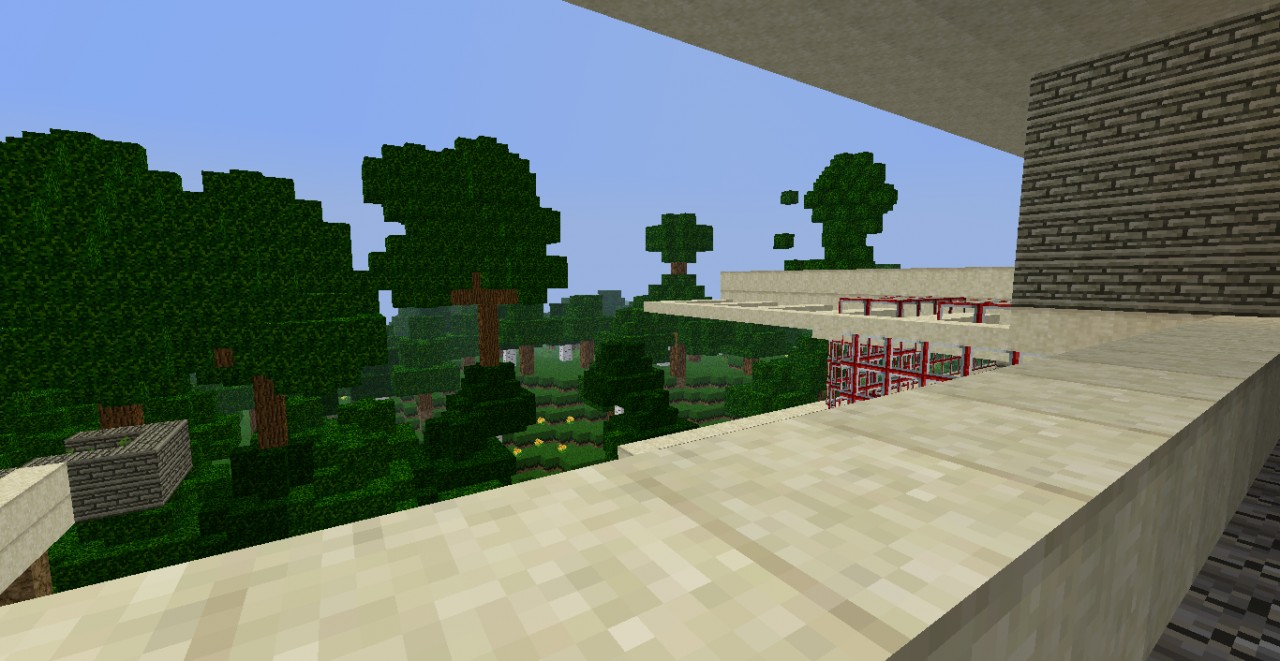 Falling Water 1:1 scale model Minecraft Map