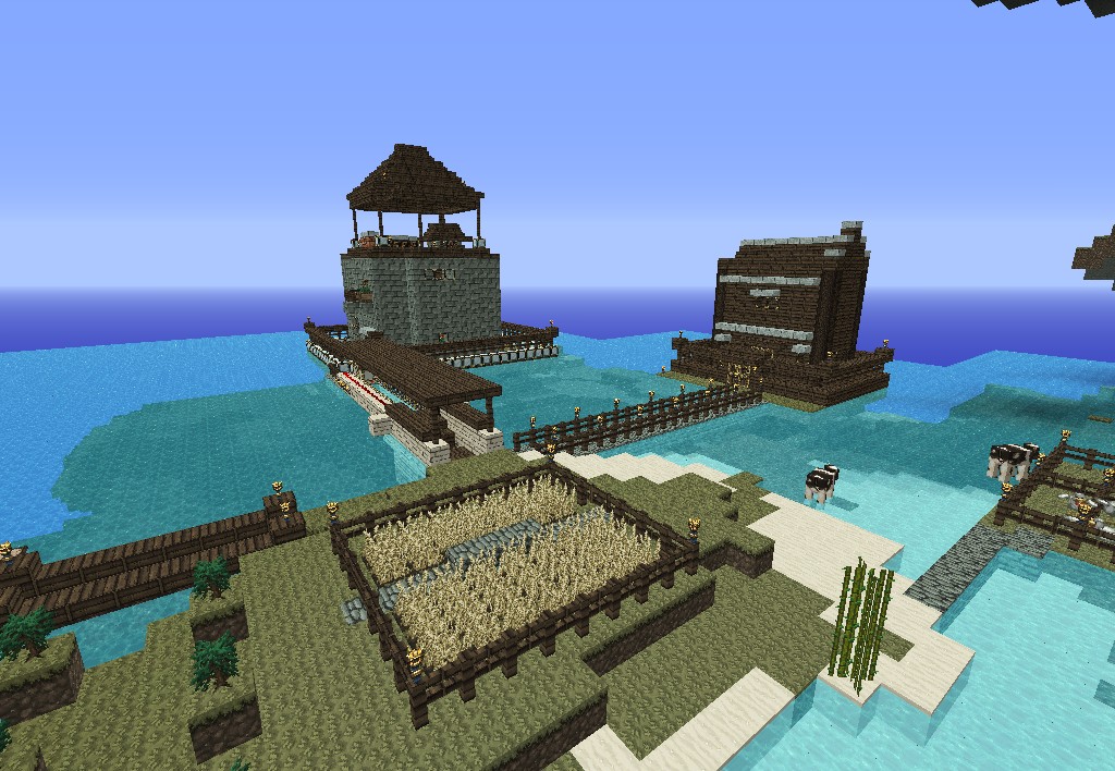 Nice world save! With 2 houses, farms and epic mountains! Minecraft Map