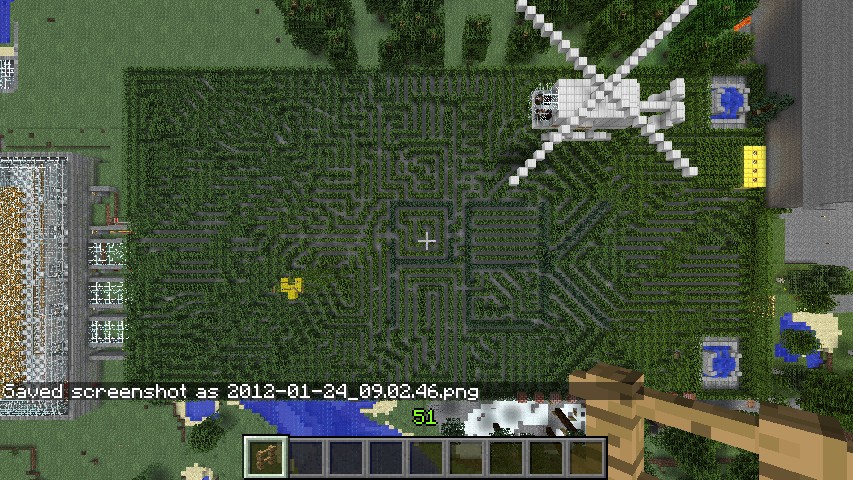 Hedge Maze Minecraft Map