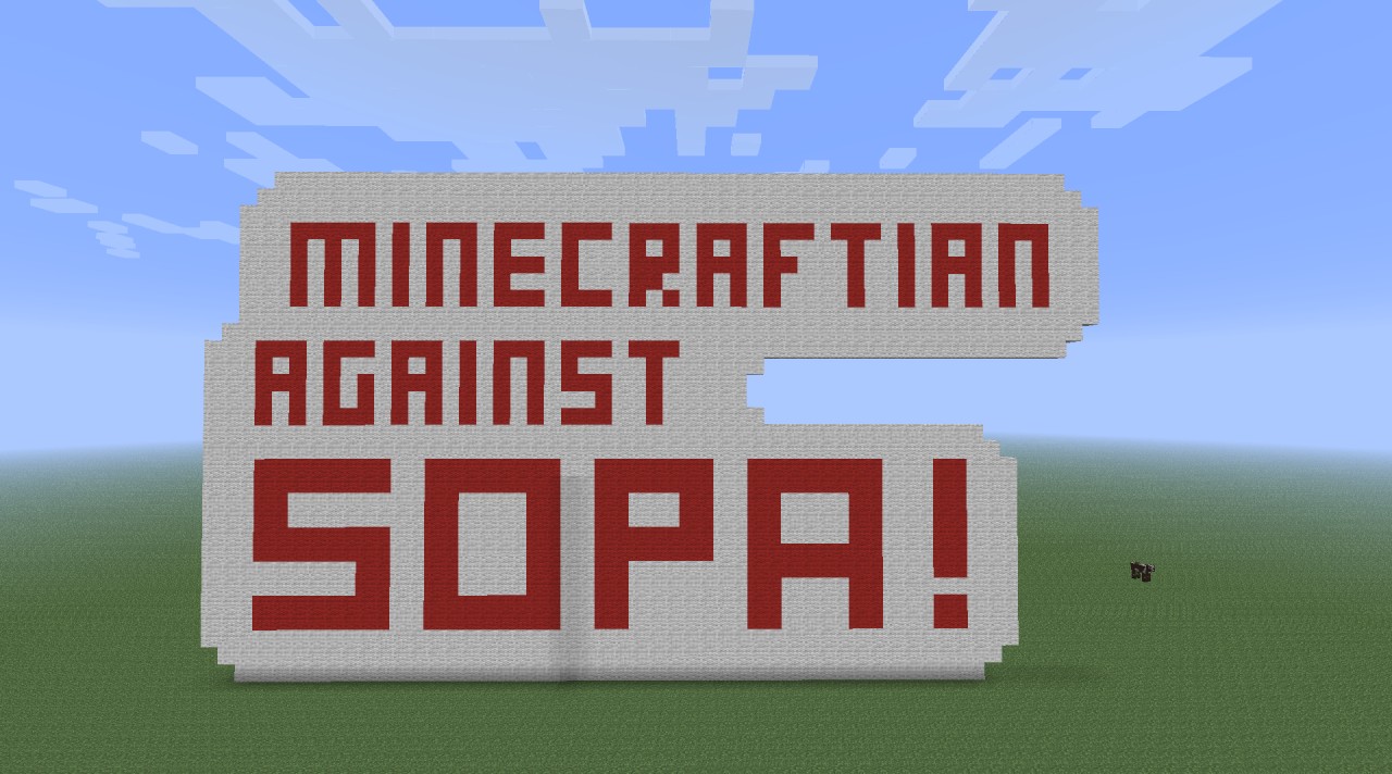 SOPA Protest Minecraft Map