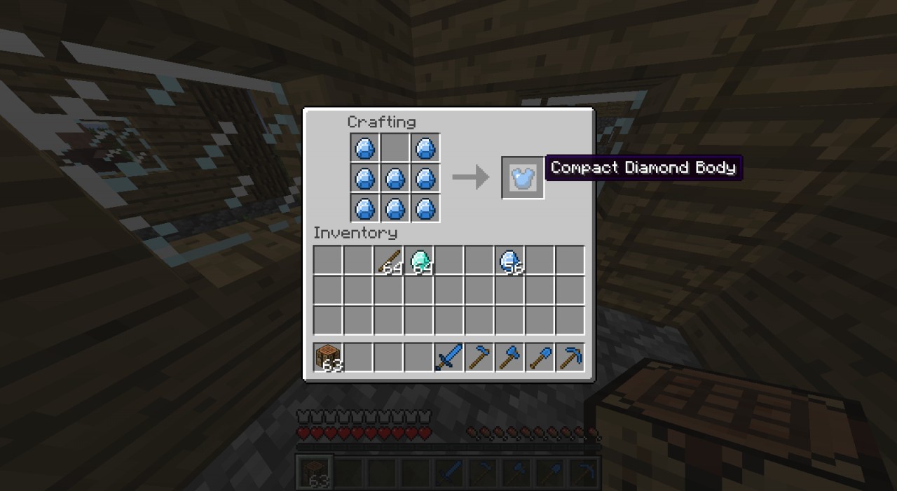 (1.1)Compact Diamonds V1.2 Minecraft Mod