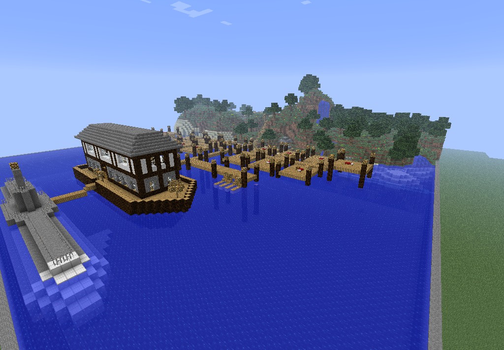 beach town for multiplayer Minecraft Map