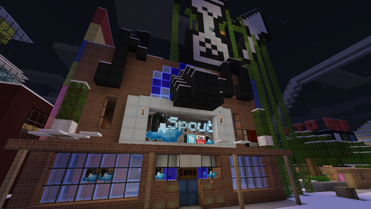 The SPOUTSHOP - Join and UNLOCK GUNS / ITEMS! Minecraft Map