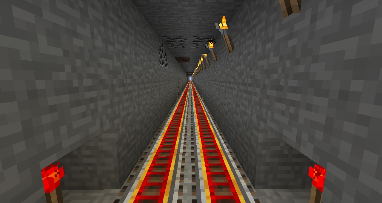 Powered Mine Cart Track Minecraft Map
