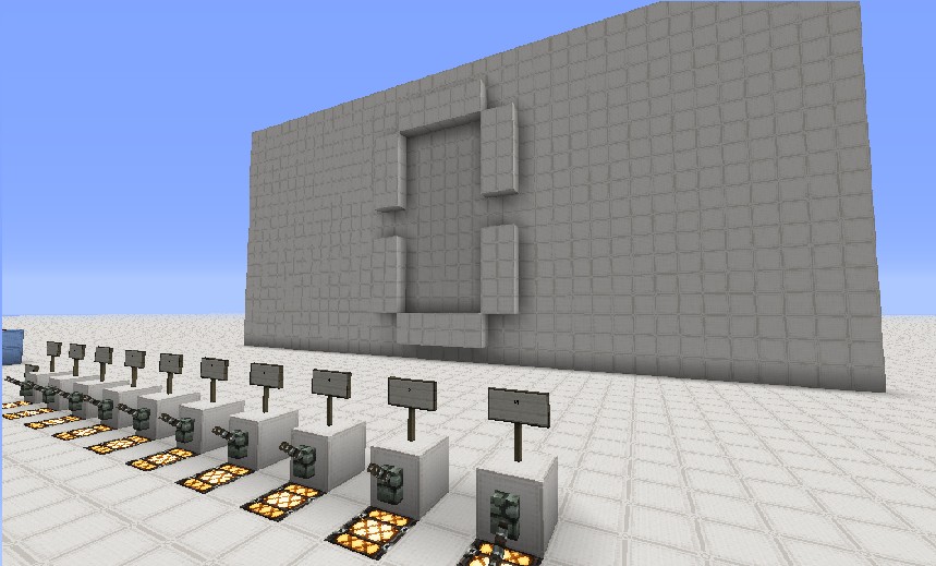 Piston Digit Display 0-9 Minecraft Map