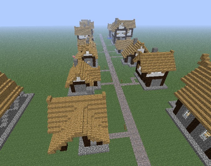 32 medieval/nordic village buildings Minecraft Map