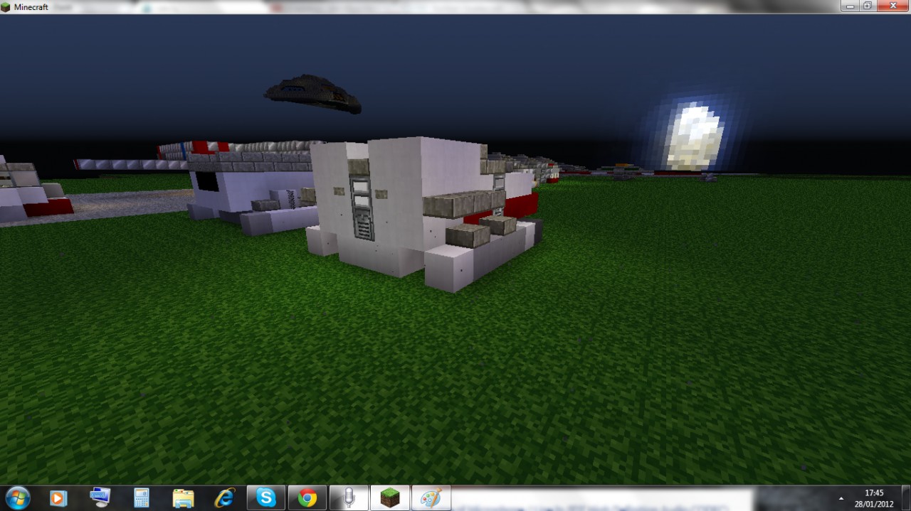 Star Trek Type 5 shuttle craft (zeppelin mod compatible Minecraft Map