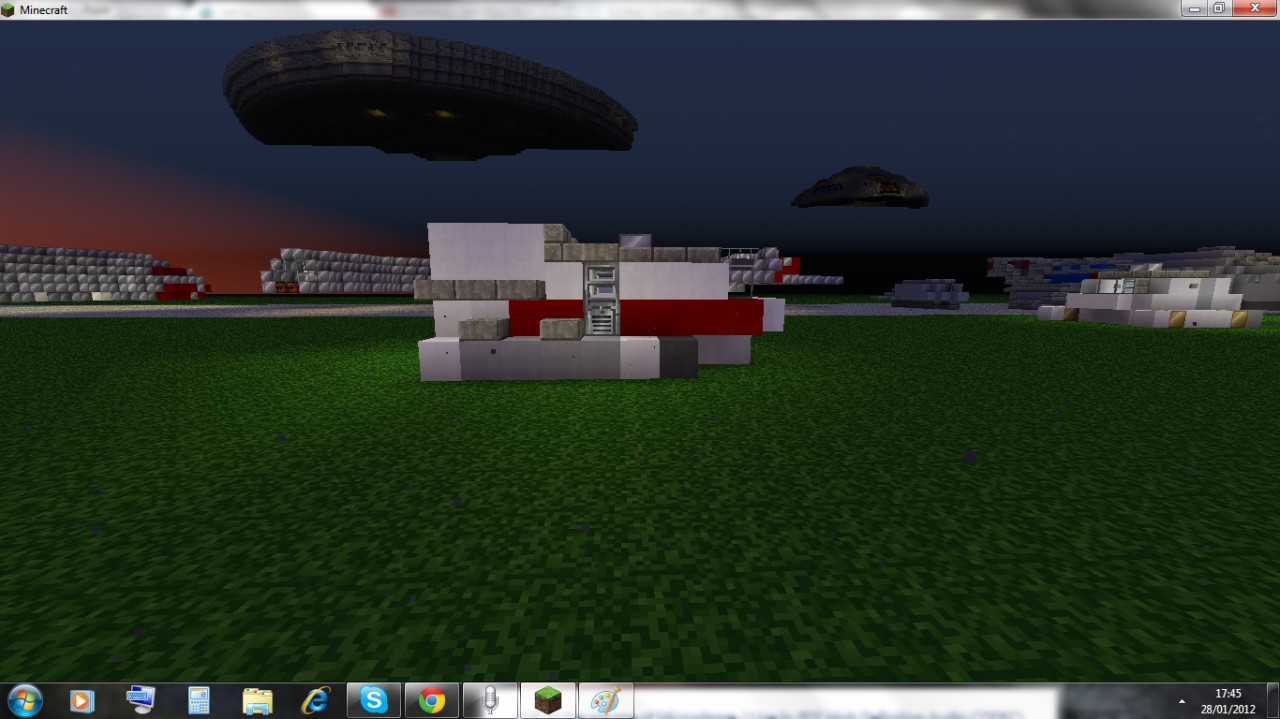 Star Trek Type 5 shuttle craft (zeppelin mod compatible Minecraft Map