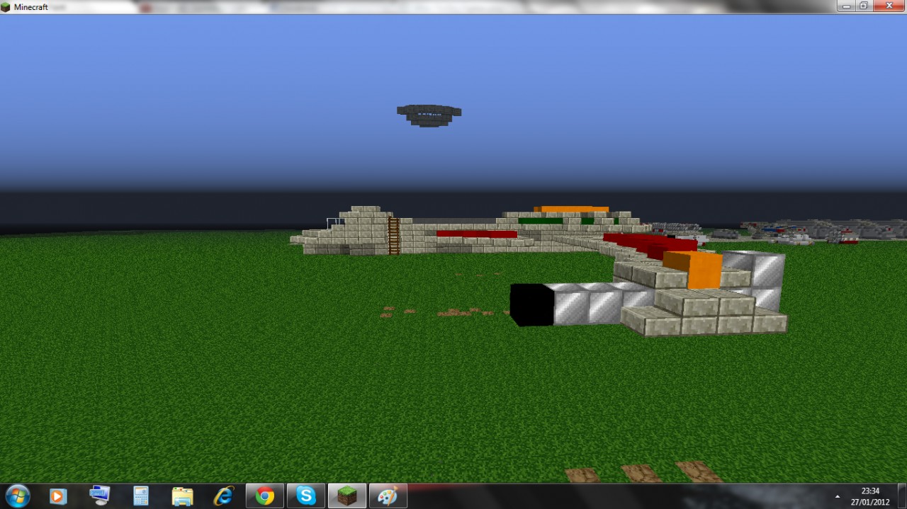 Star Trek Klingon To'Duj Fighter (zeppelin mod compatible) Minecraft Map