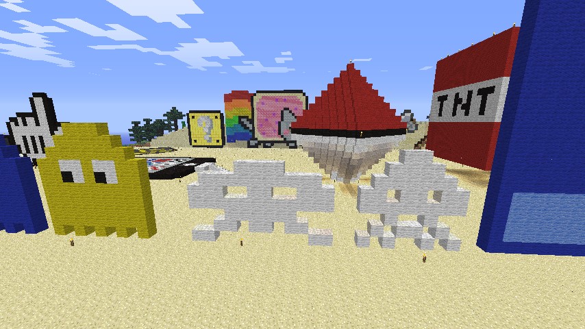 some of my pixel art Minecraft Map