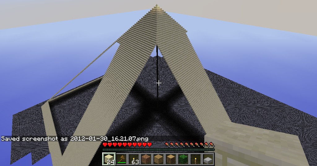 Gigantic Pyramid from bedrock to sky limit Minecraft Map