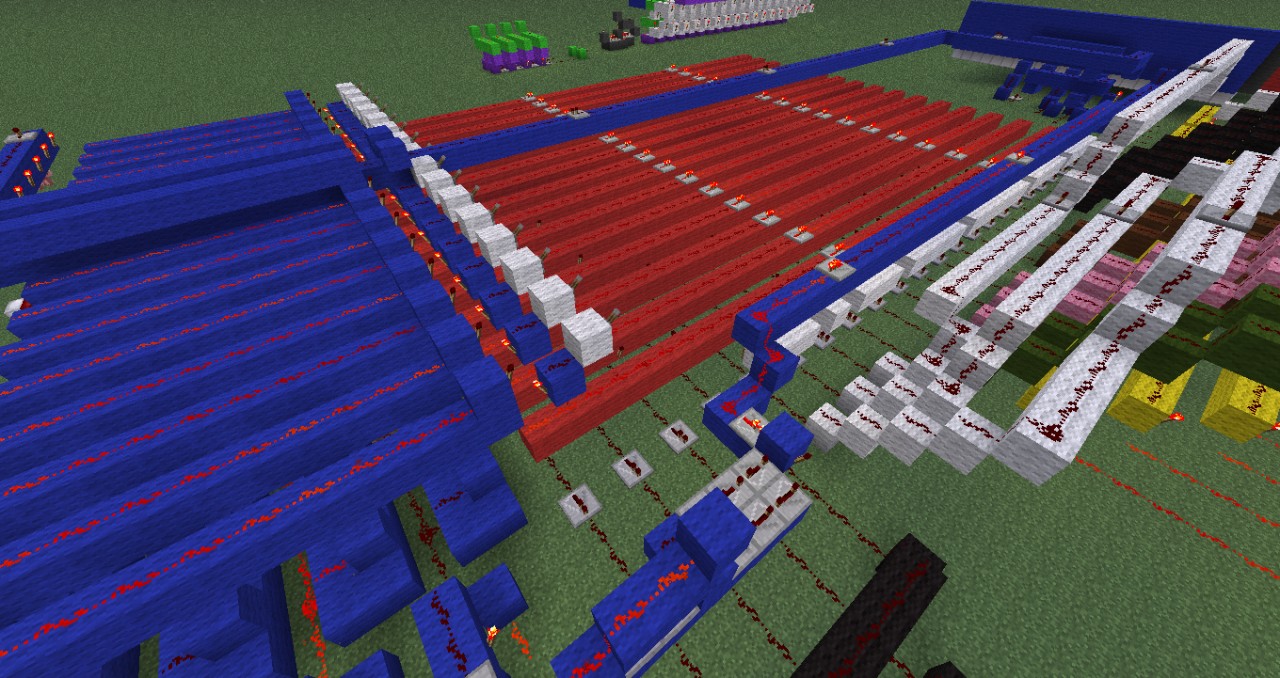 4 Bit ALU Computer with Tutorial and extras. Minecraft Map