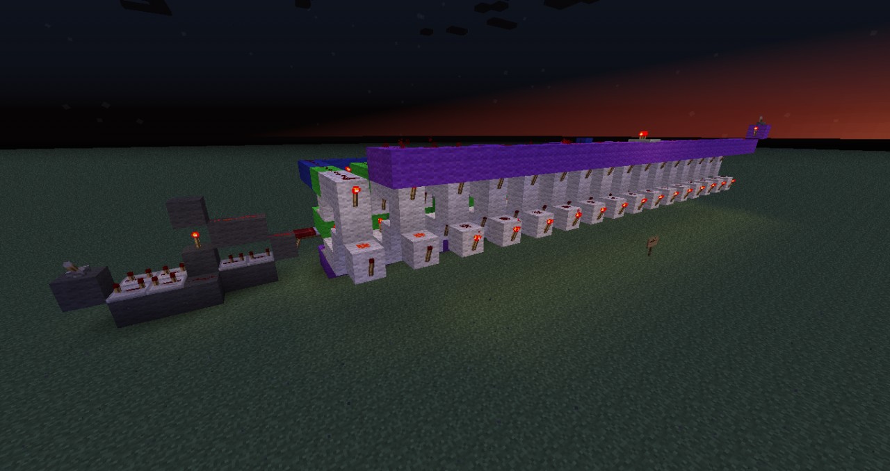 4 Bit ALU Computer with Tutorial and extras. Minecraft Map