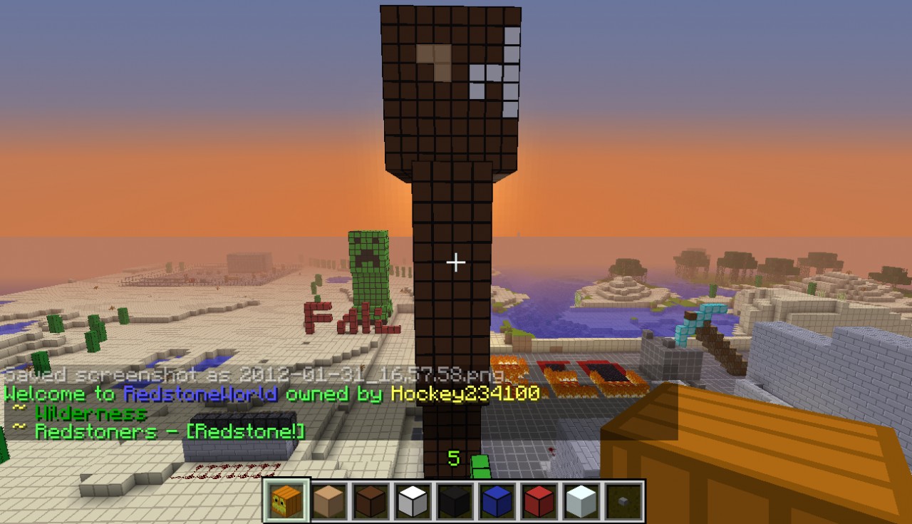 3D bear skin pixel art Minecraft Map