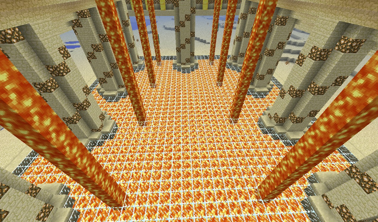 Lava/sand Temple Minecraft Map