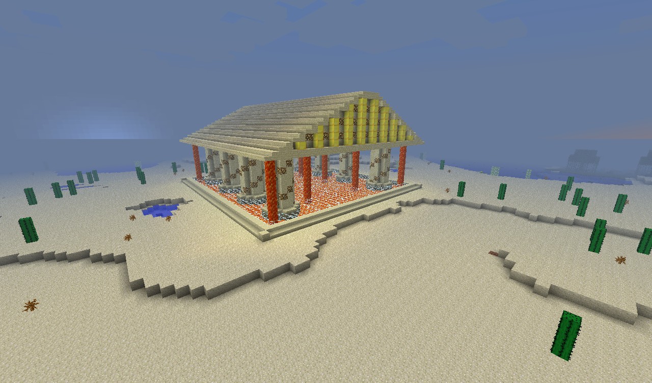 Lava/sand Temple Minecraft Map