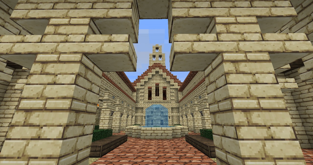 Western Inspired Spanish Mission Minecraft Map