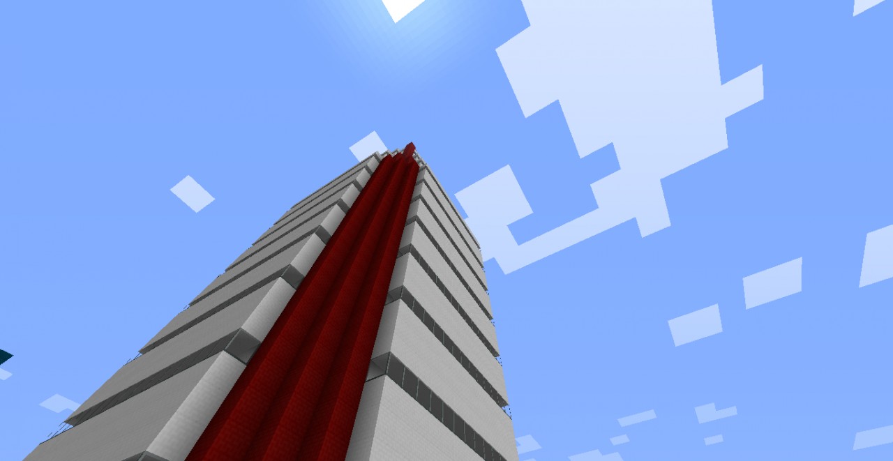 red-white building Minecraft Map