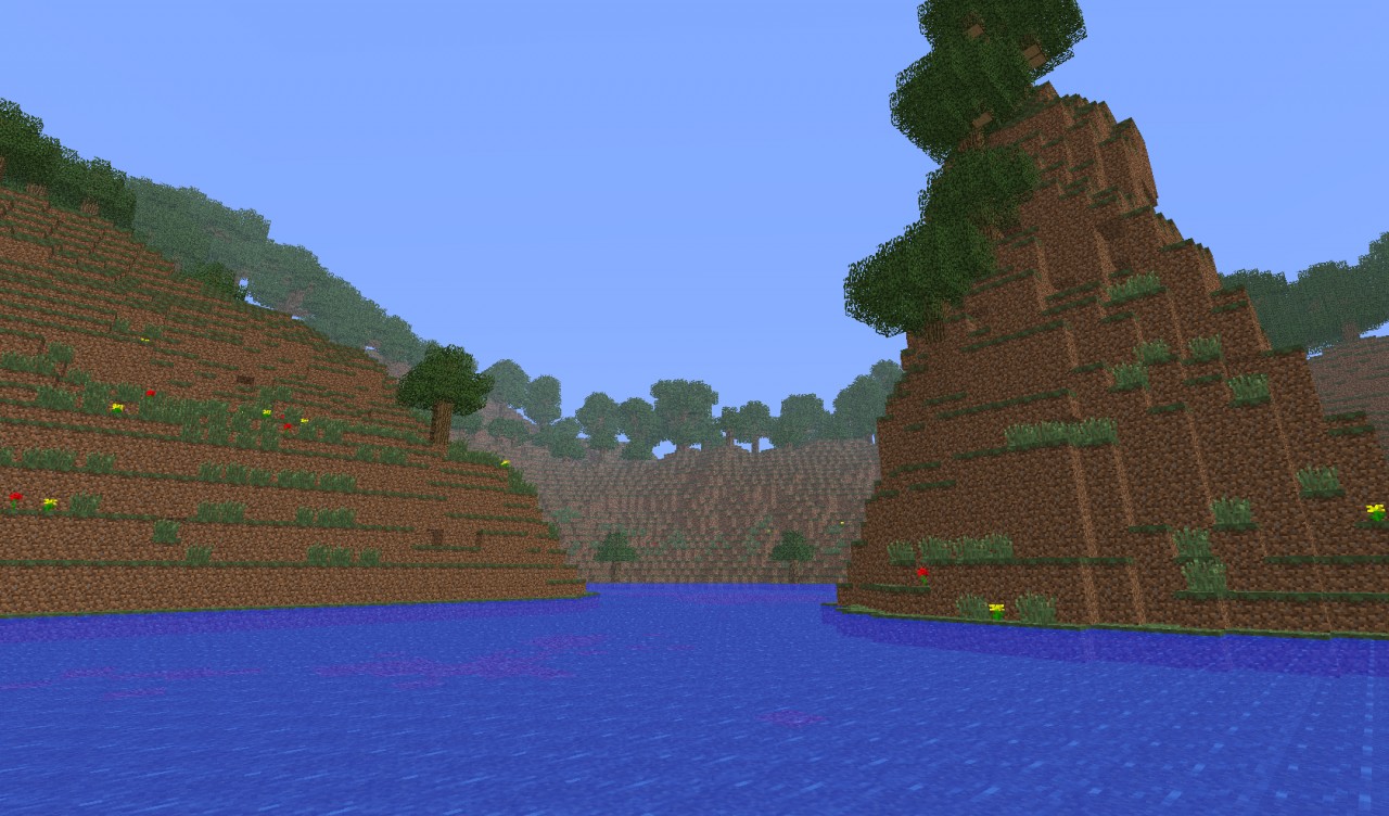 Cool Landscape build in flatmap Minecraft Map