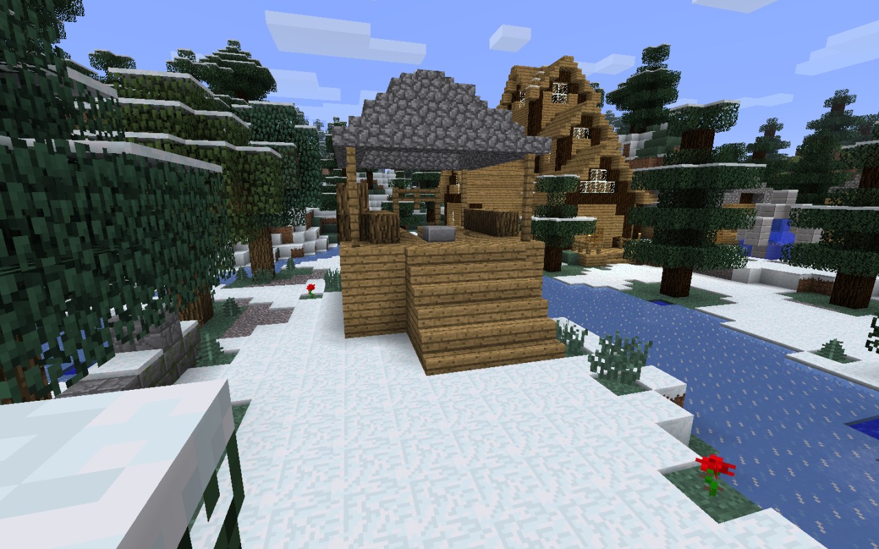 Riverwood inspired village Minecraft Map